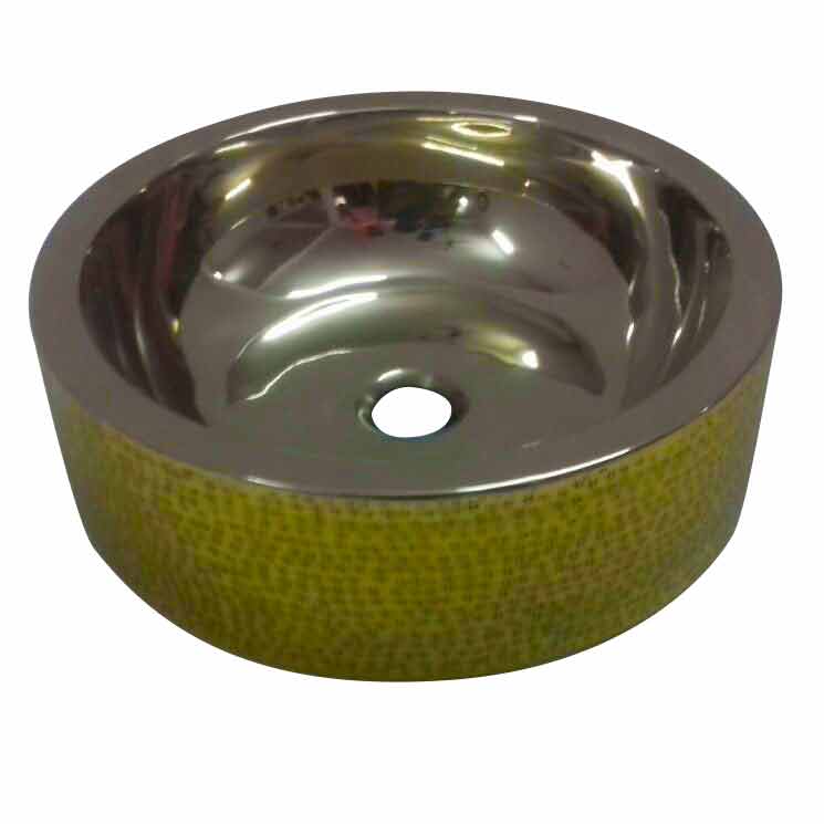 Double Wall Brass Sink Lustrous Nickel Finish Inside - Coppersmith ...